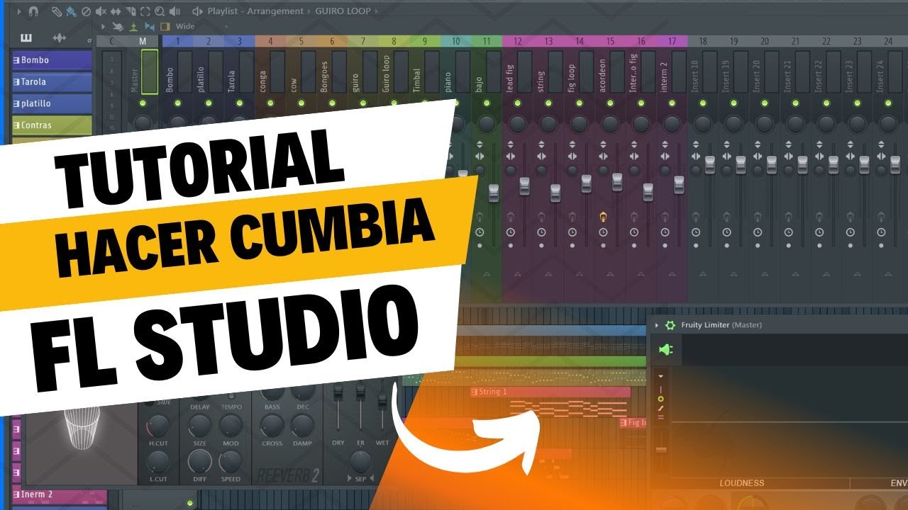 TUTORIAL hacer cumbia en FL STUDIO 20 FACIL - YouTube