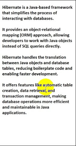 what is hibernate ? #ORM #java #hibernate - YouTube