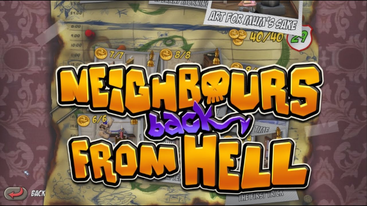 Neighbours back from hell - Levels 1 - 6 with all coins - YouTube