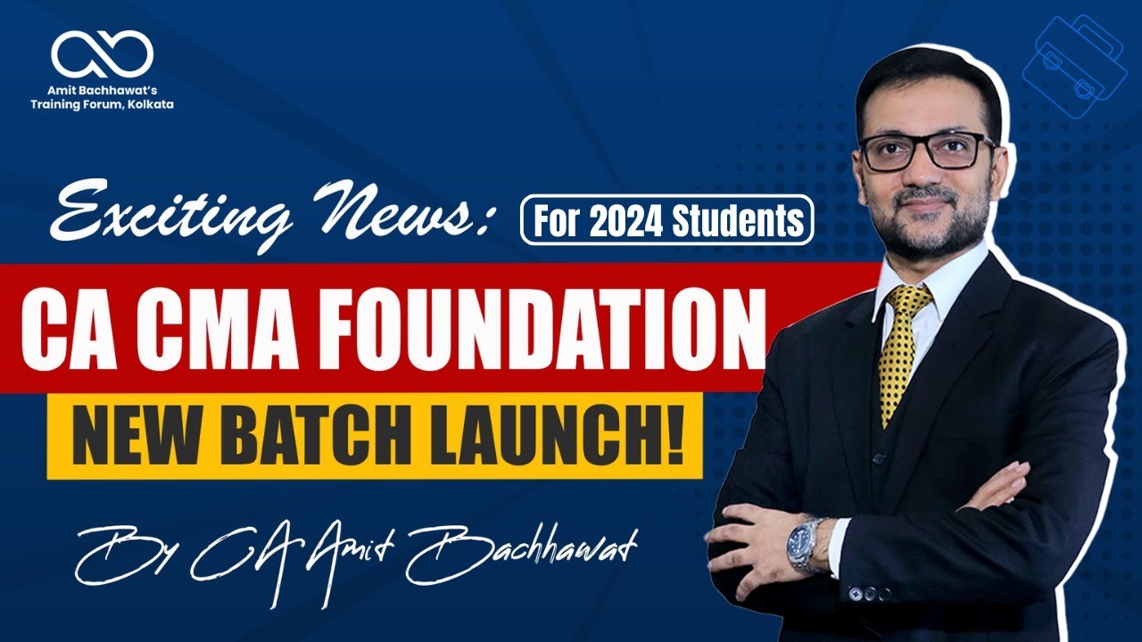 Launch Your Journey to Success | CA CMA Foundation New Batch ...