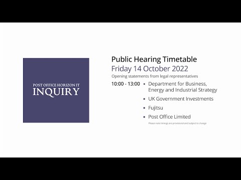 Post Office Horizon IT Inquiry Opening Statements - Day 4 AM Live ...