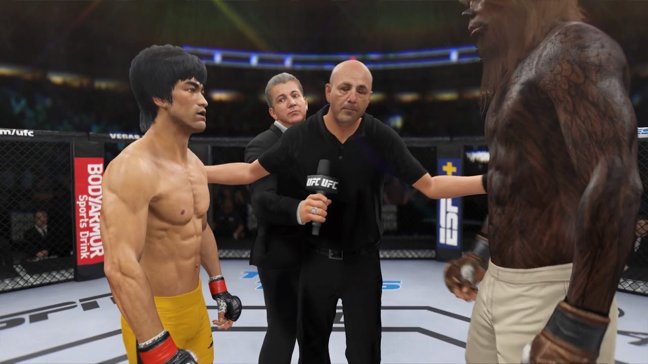 Bruce Lee vs. Chewie Chewbacca - EA Sports UFC 4 - Epic Fight 🔥🐲 - YouTube