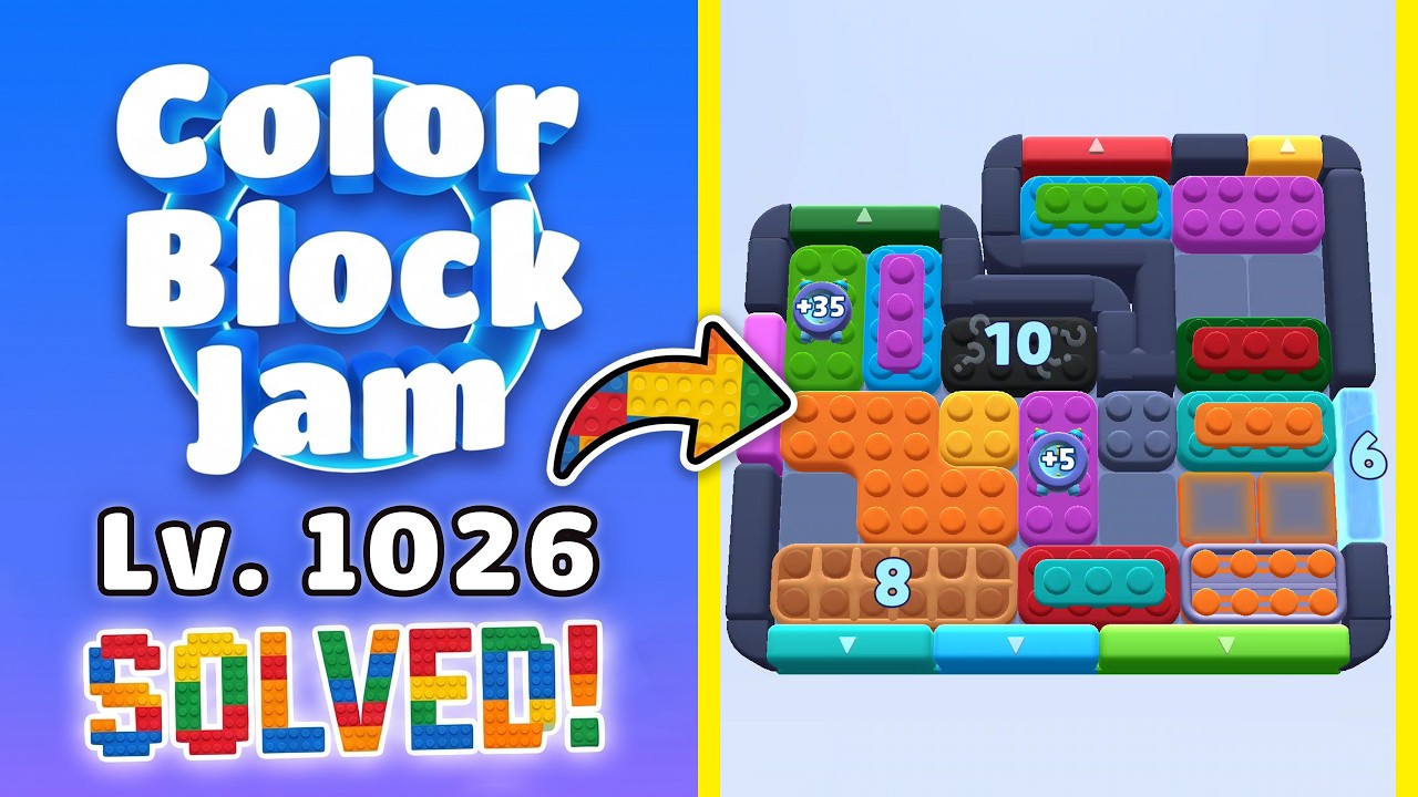 Color Block Jam Level 1022 Walkthrough (1025 & 1026) | HARD LEVELS! 🚧 ...