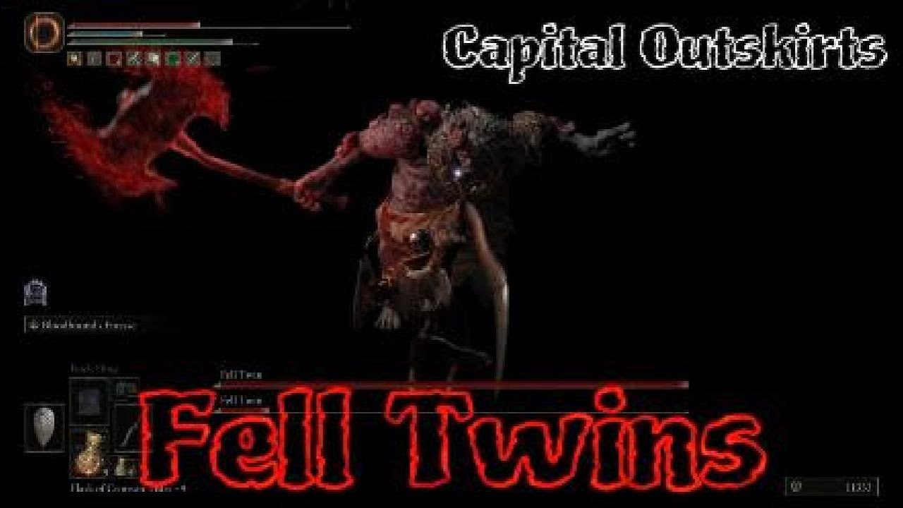 Elden Ring | Fell Twins Boss Fight | Capital Outskirts - YouTube