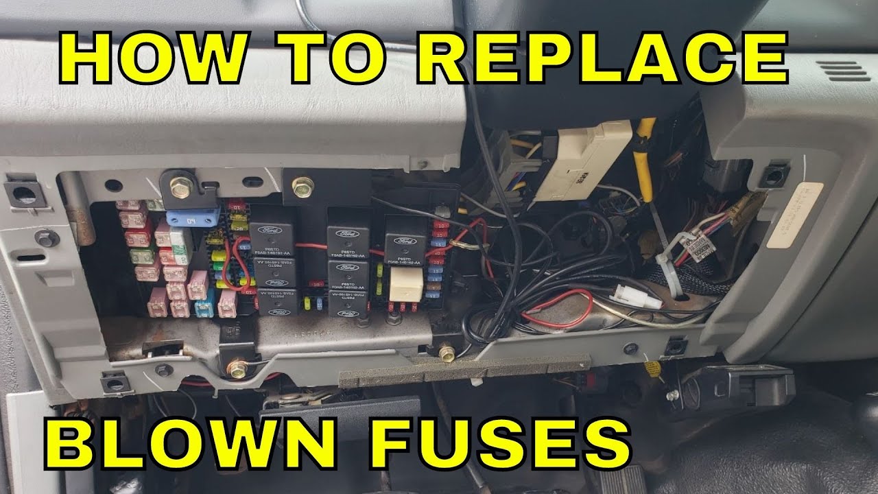 How to replace blown fuses on 2003 Ford F-250 - YouTube