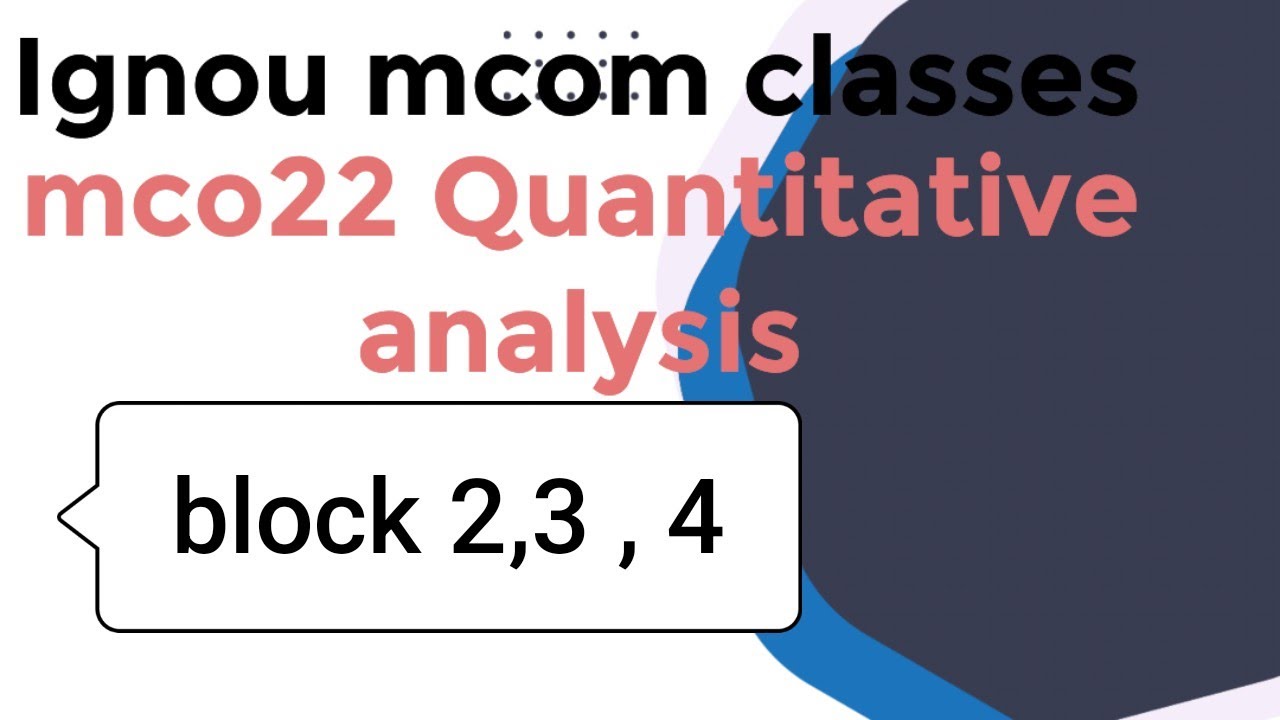 ignou mc022 block 2 , 3 and 4 important questions and revision - YouTube