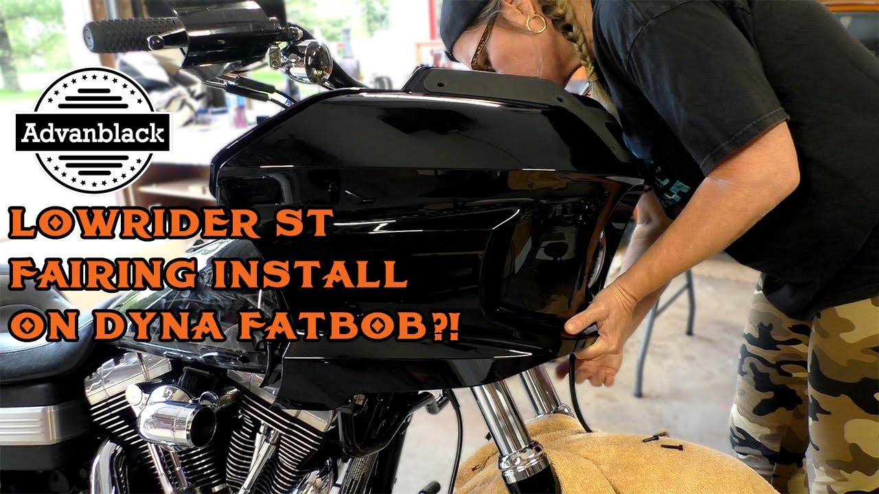 AdvanBlack Lowrider ST Fairing Install on a Dyna FatBob?! - YouTube