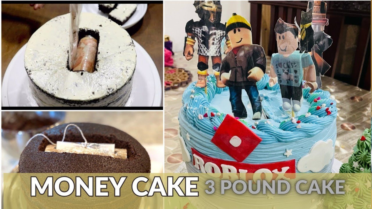 ROBLOX Theme Cake Ideas | 3 Pound Cake Recipe | Money Cake Recipe - YouTube