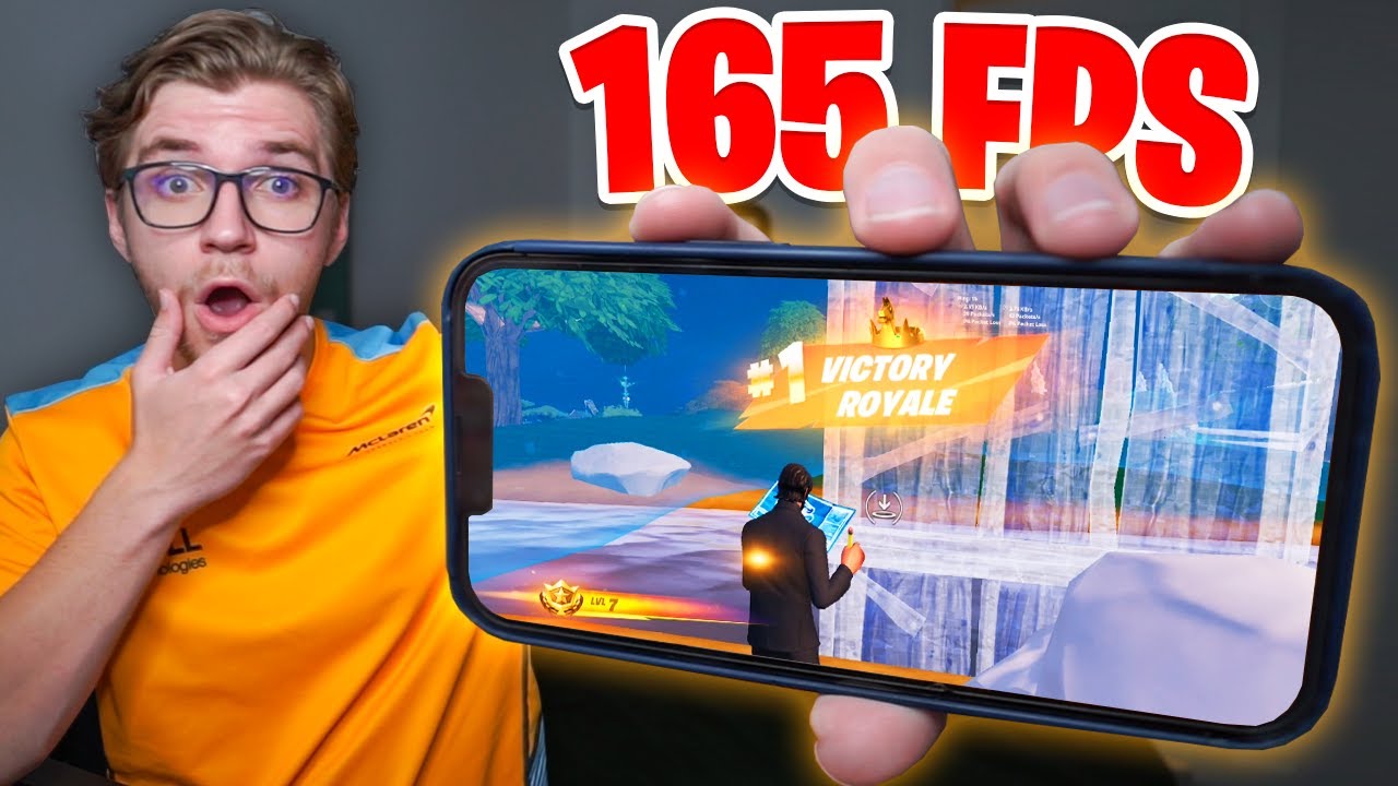 Playing Fortnite Mobile on 165 FPS... (insane performance) - YouTube