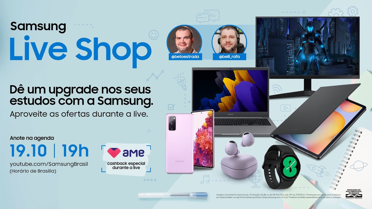 Dê um upgrade em seus estudos na Samsung Live Shop - YouTube