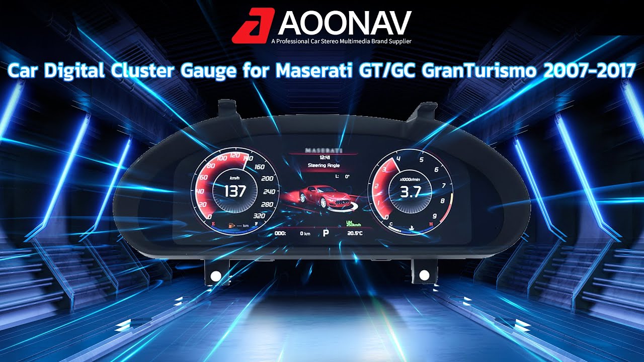 aoonav Car Digital Cluster Gauge for Maserati GT/GC GranTurismo 2007 ...