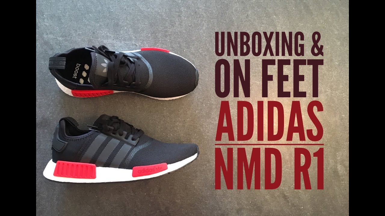 Adidas NMD R1 black | UNBOXING & ON FEET | fashion shoes | brandnew ...