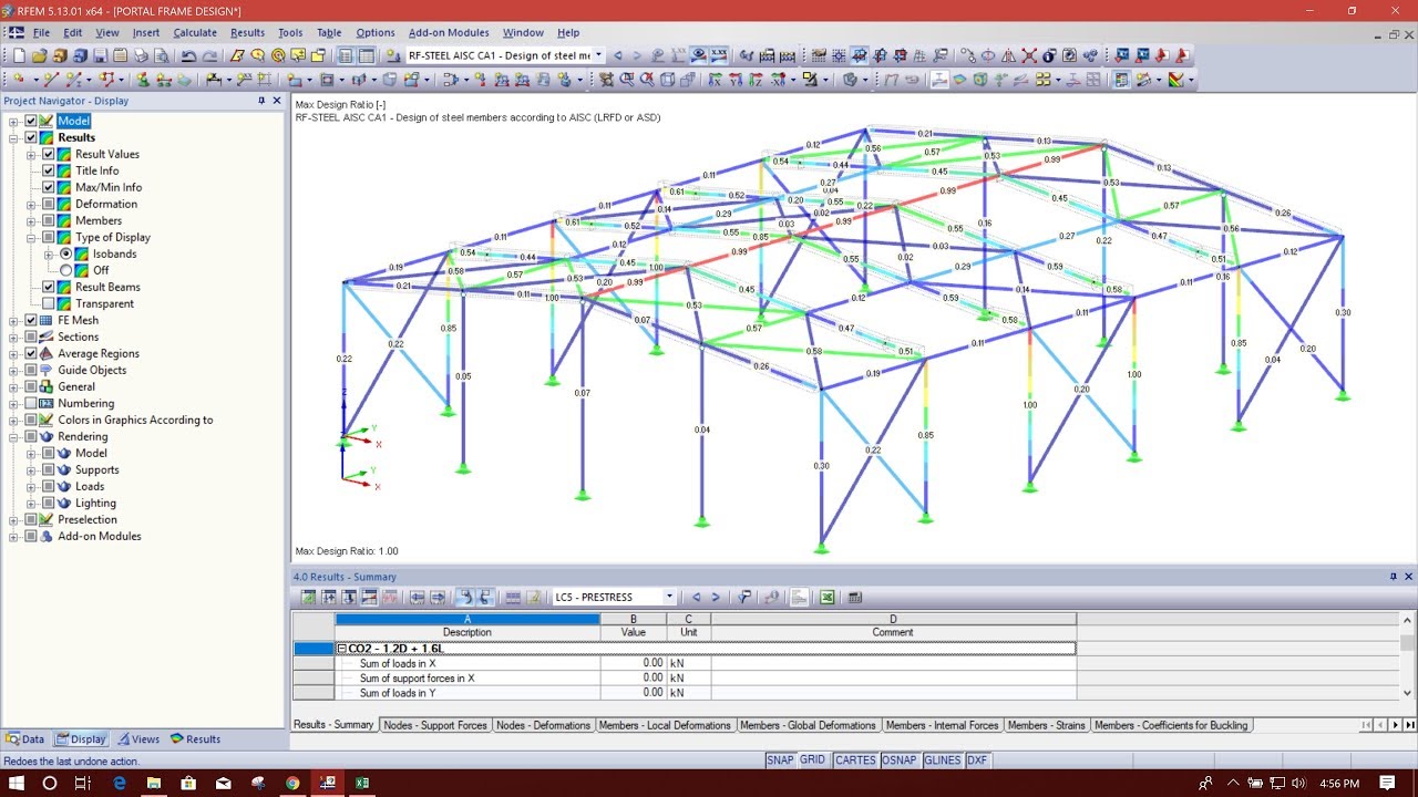 ANALYSIS & DESIGN OF 3D PORTAL FRAME IN DLUBAL RFEM - YouTube