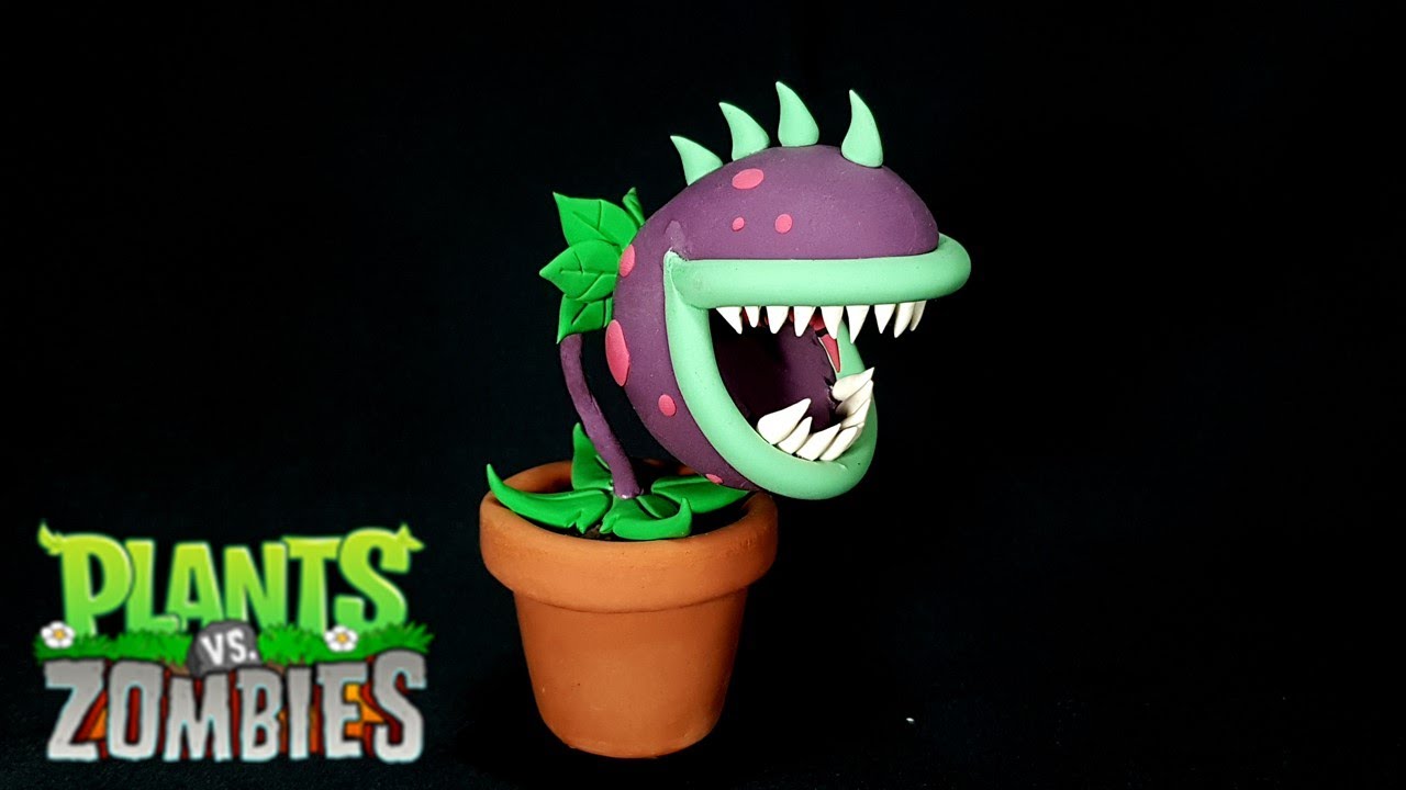 [Plants vs Zombies] Chomper Figure Making with Clay🍖🧟‍♂️ | Clay art ...