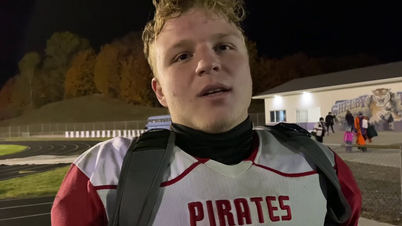 Hart QB Braeden Carskadon following 46-36 win over rival Shelby - YouTube