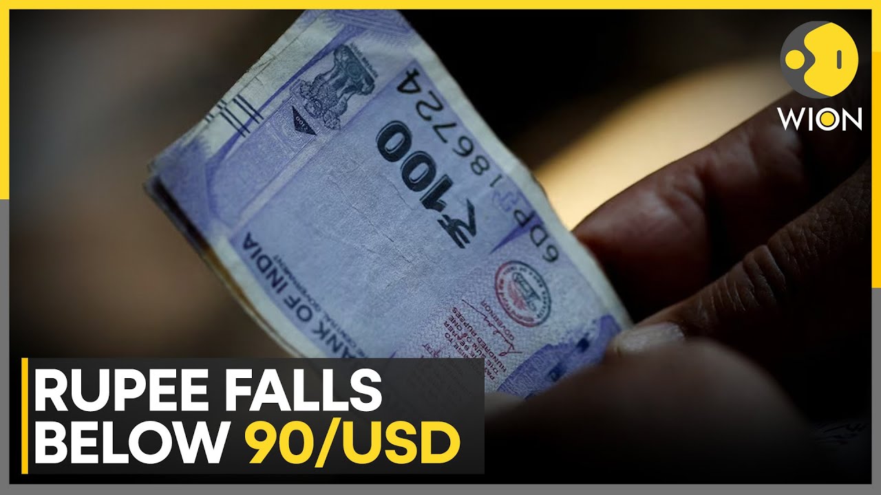 Indian Rupee Falls Below 90/USD Amid Rising Economic Pressures | WION ...