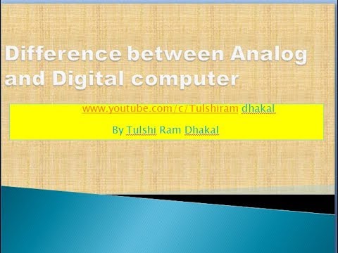 Difference between Analog and Digital Computer - YouTube
