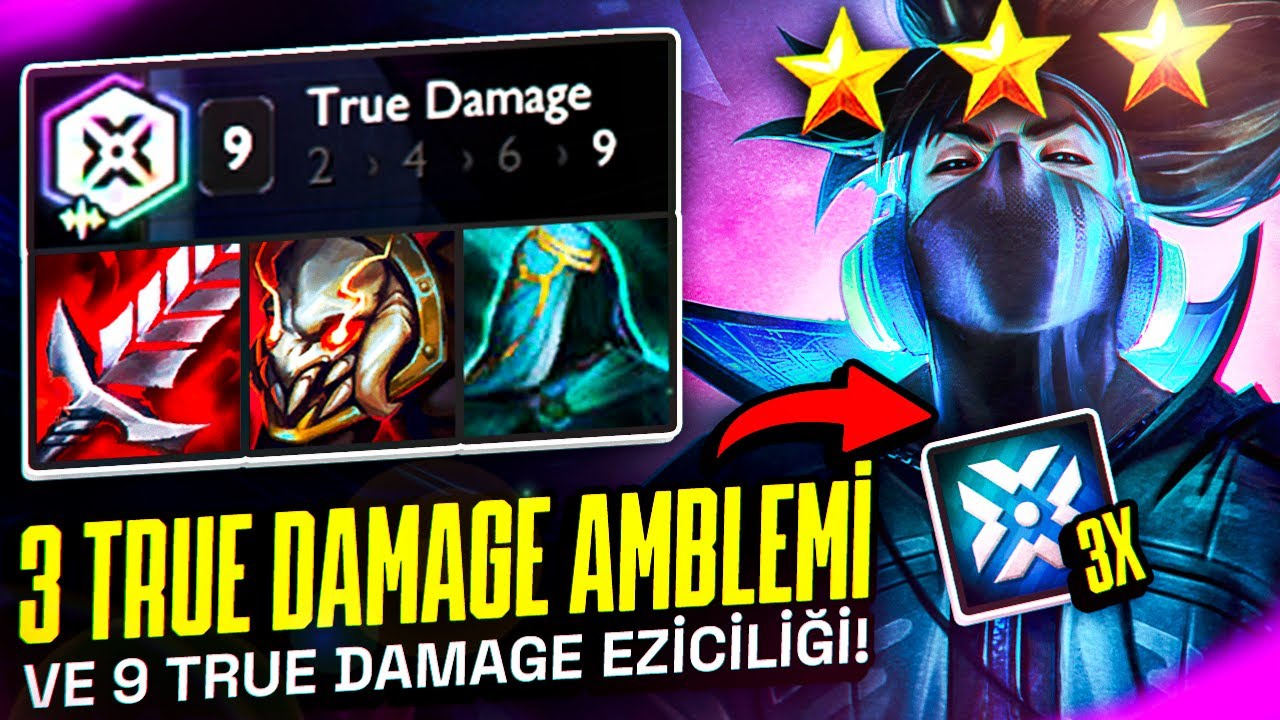 3 TRUE DAMAGE AMBLEMİ VE 9 TRUE DAMAGE EZİCİLİĞİ! | HOLYTHOTH TFT - YouTube