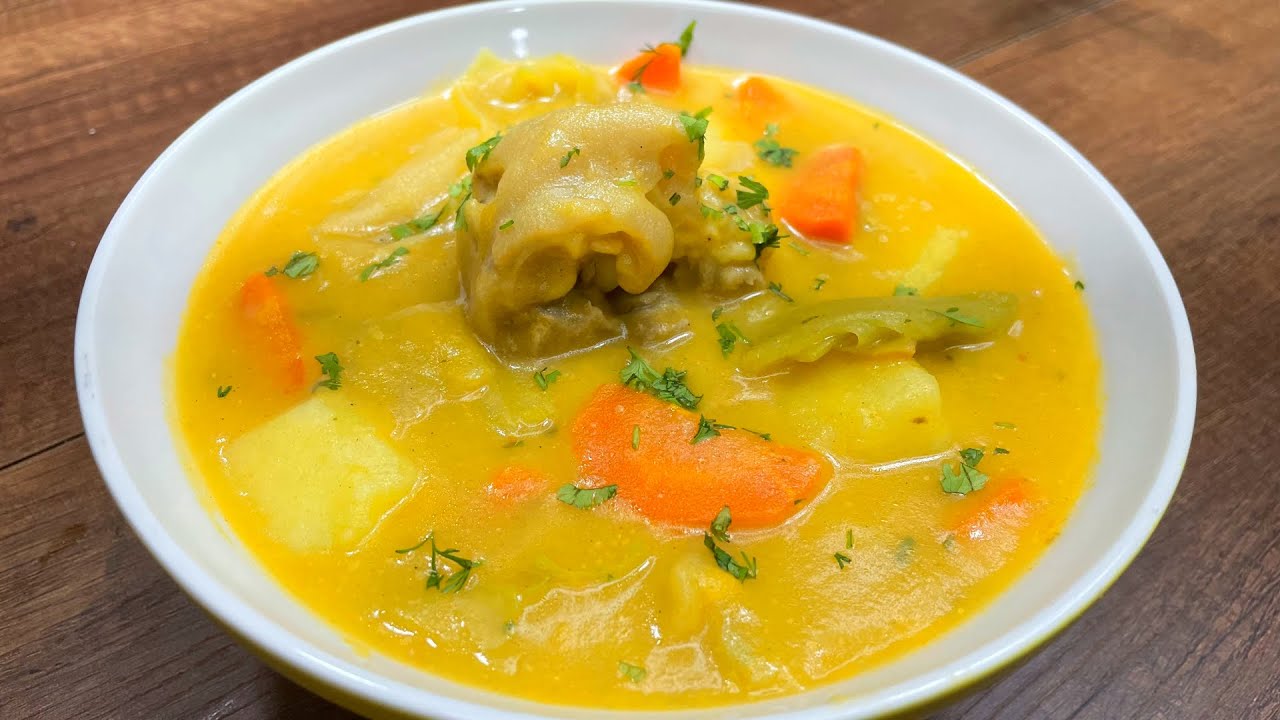 Sopa de Patitas de Cerdo con Harina de Alverja y Vegetales - YouTube