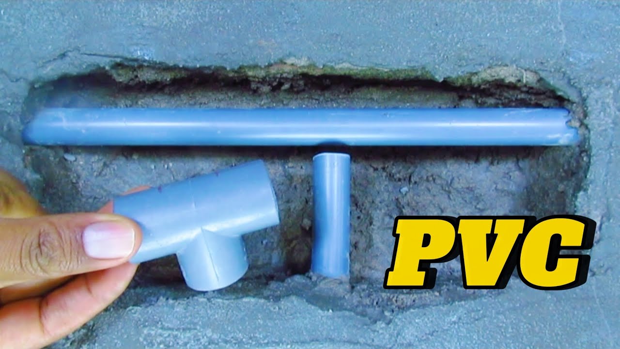 Cómo insertar Una Tee de PVC de una manera facil y sencilla - YouTube