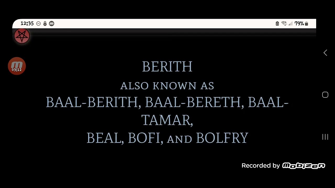 Baal - Berith is " GOD OF THE COMMUNITY " according to this information ...
