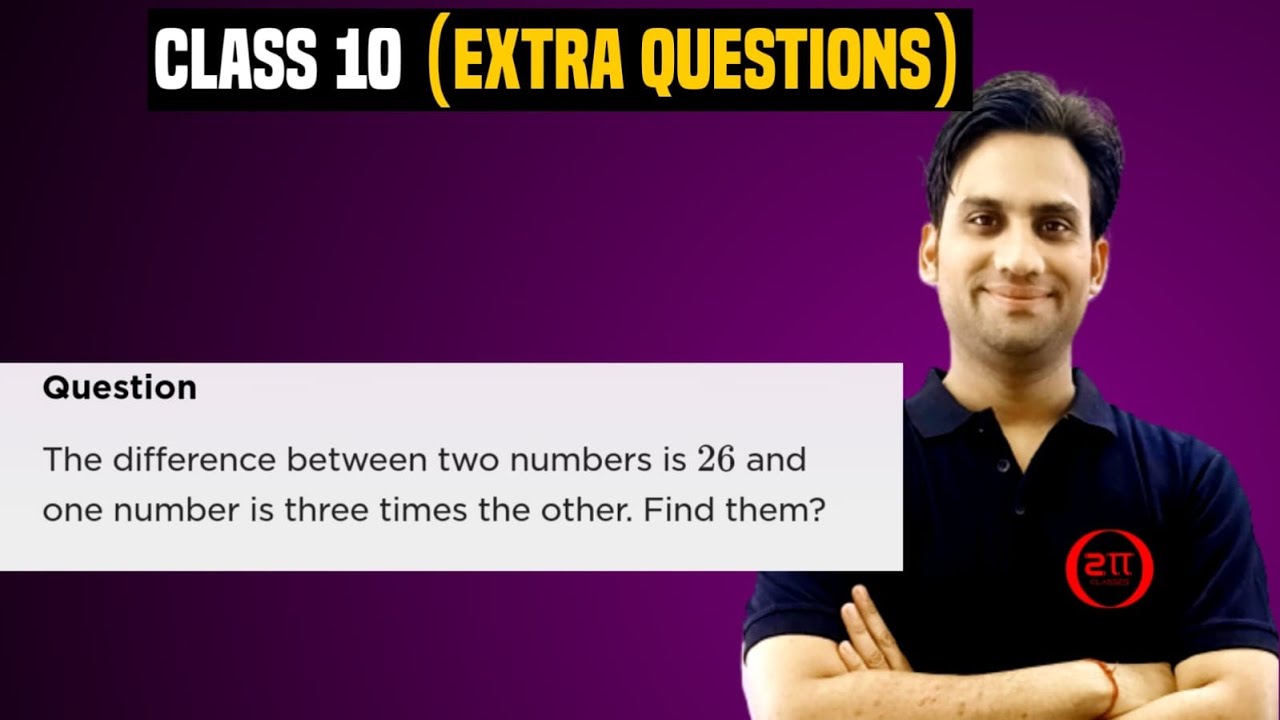 The difference between two numbers is 26 and one number is three times ...