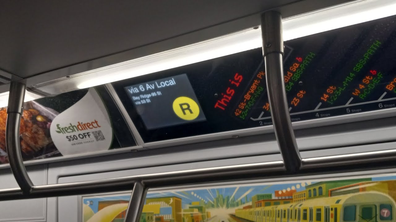 Some Brooklyn bound (R) train announcements via 53rd street! - YouTube