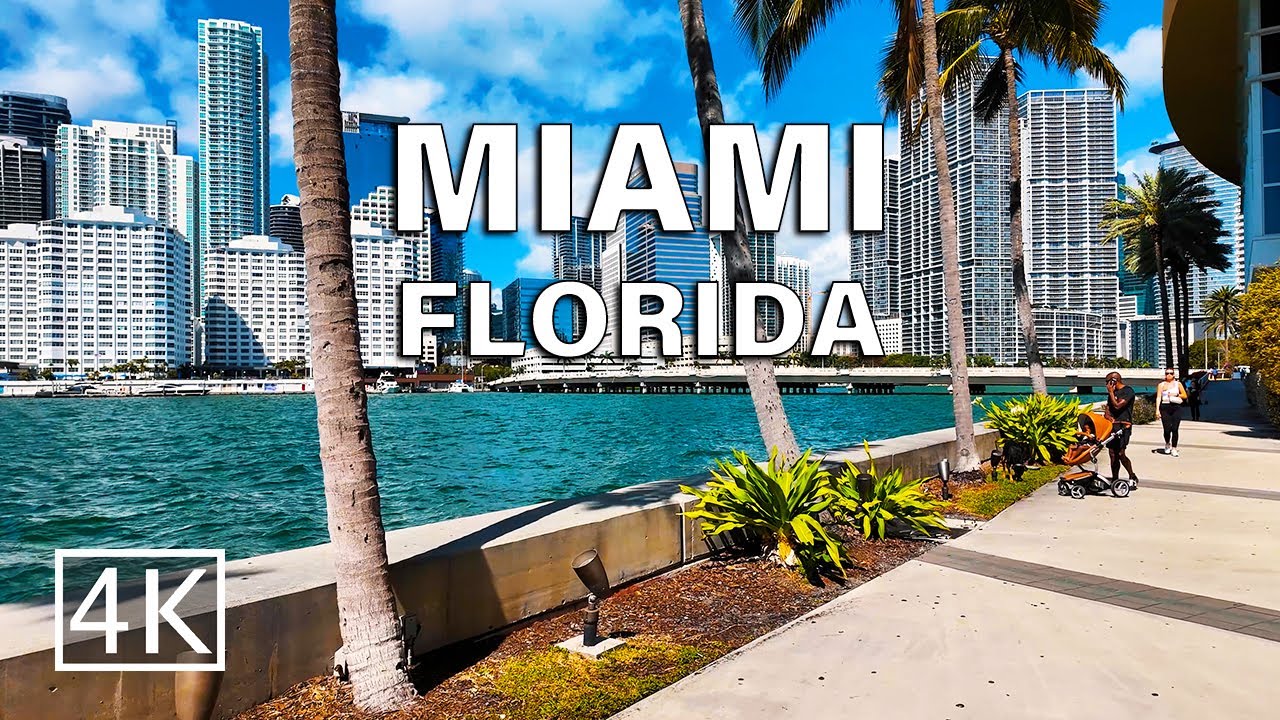[4K] Downtown Miami Florida - Walking Tour - YouTube