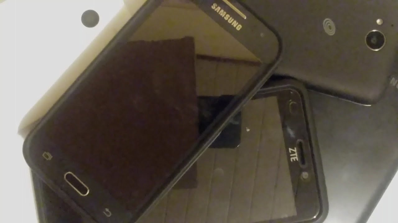 The lot of 5 Android phones - YouTube