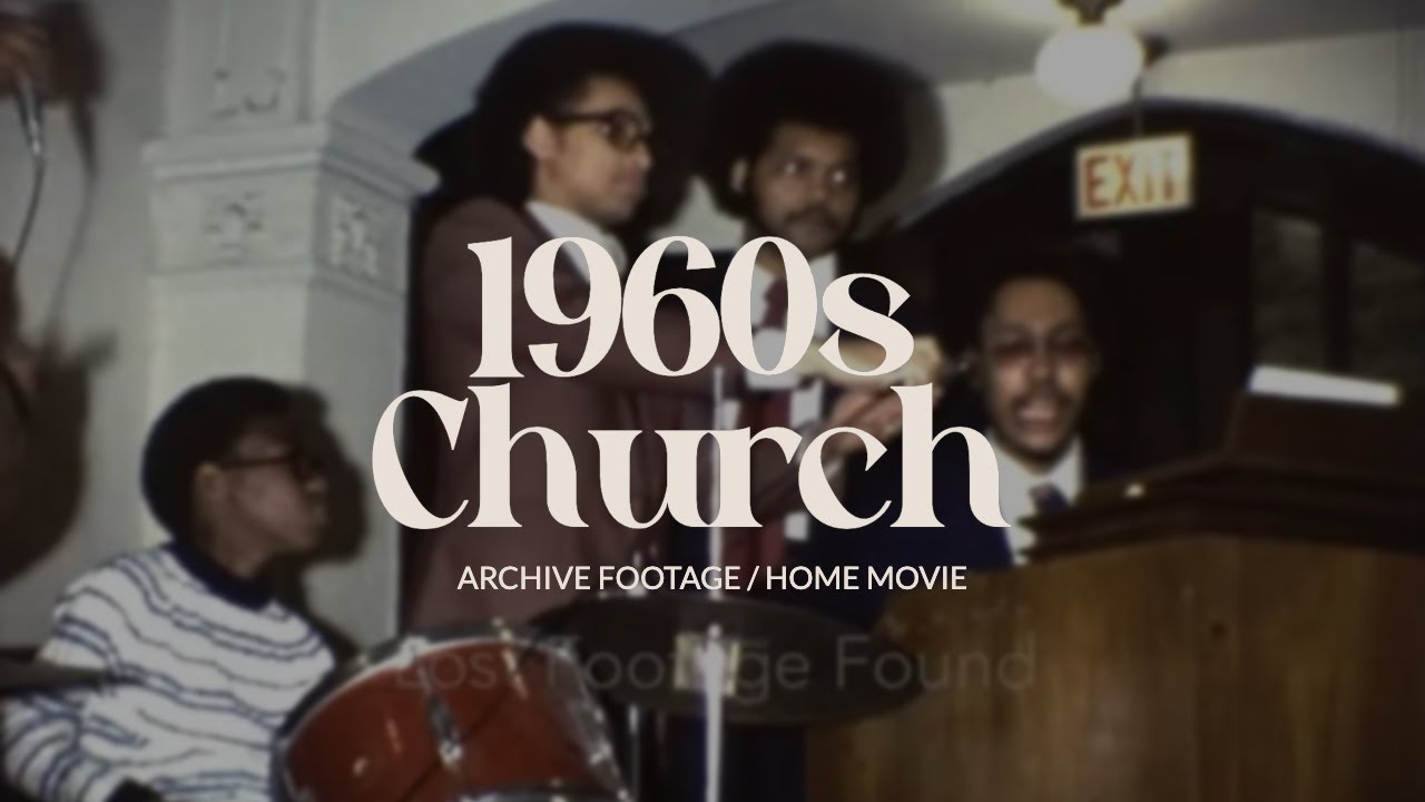 Archive footage of 1960s church service, African American | home movie ...