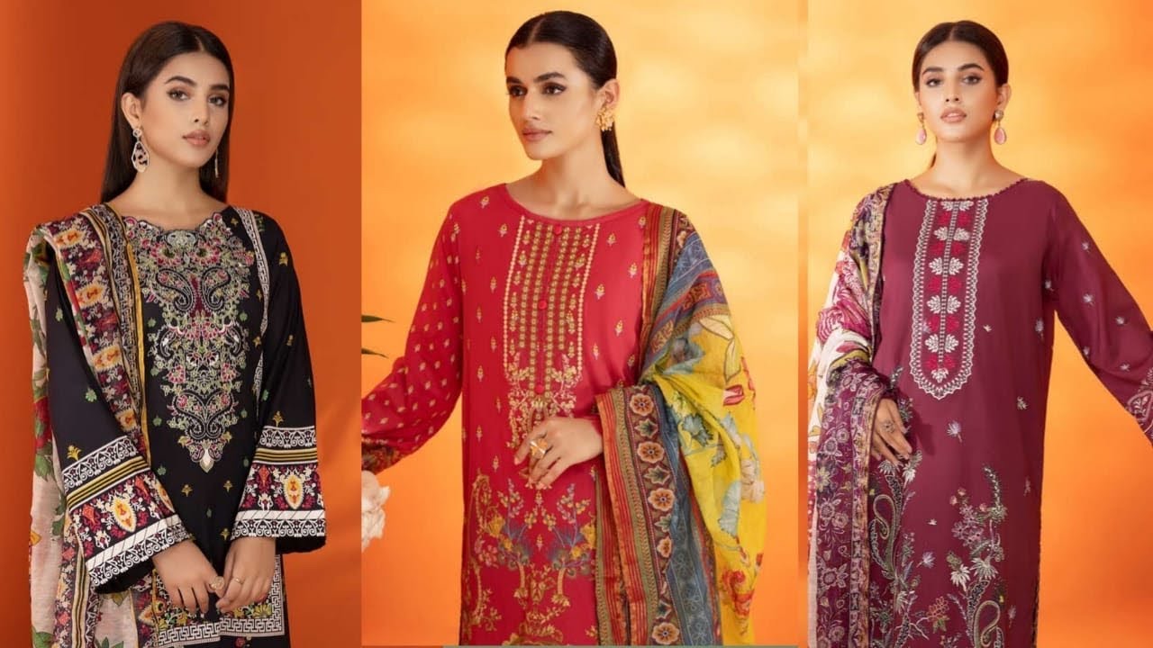 Pakistani Chashni Vol-04 Embroidery Cotton Three Piece 2022 - YouTube