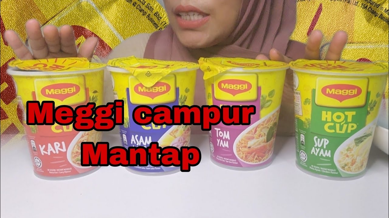 mukbang empat jenis maggi special untuk subscriber. - YouTube