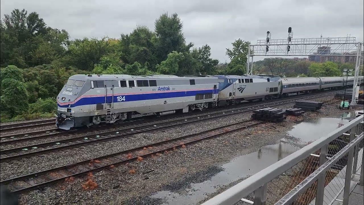 Amtrak Phase IV Heritage #184 leads Crescent Train 20 through Northern Virginia - YouTube