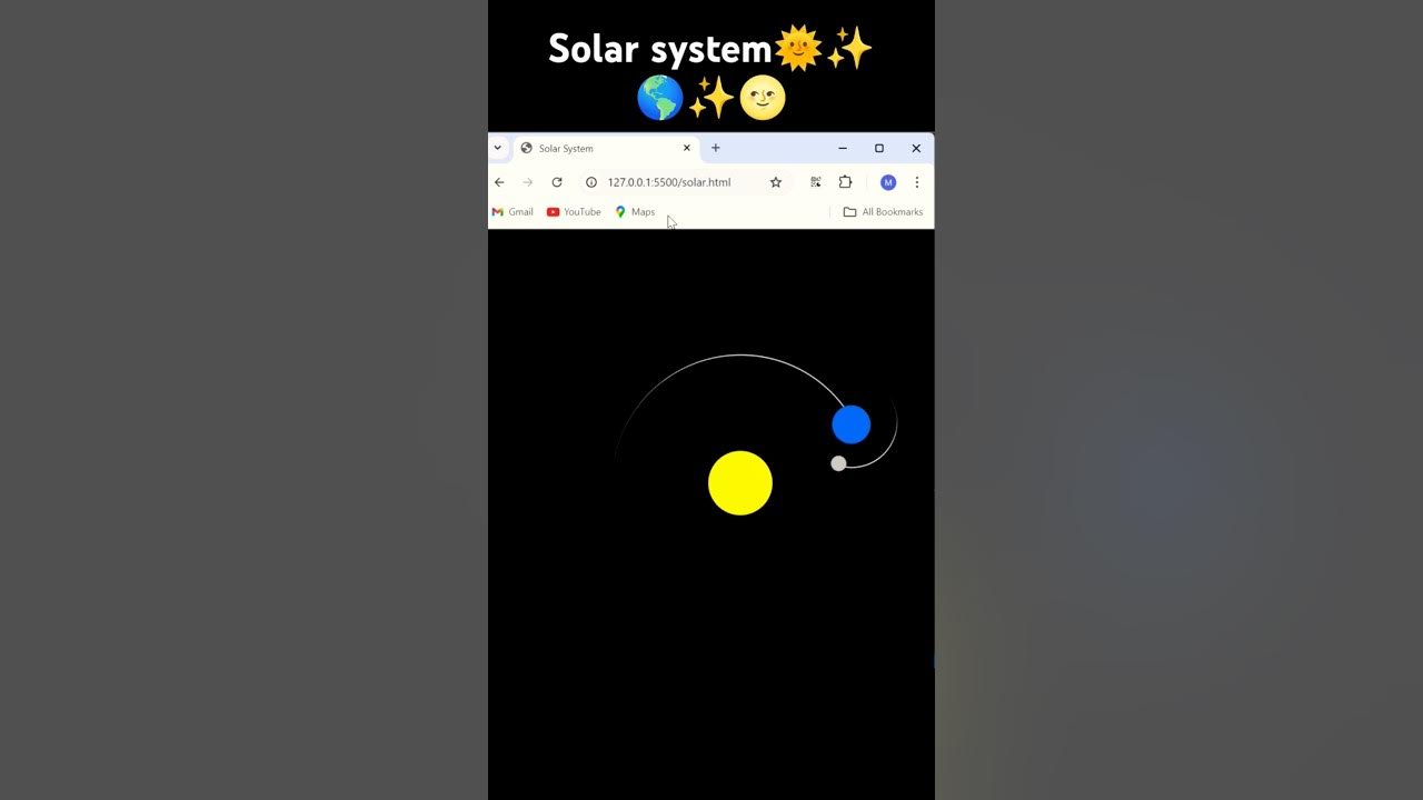 Solar System🌞 🌎 🌝 Using Html And Css Html Css Coding Youtube