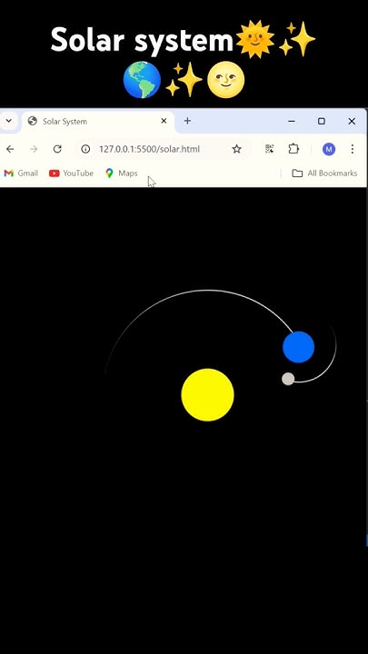 Solar system🌞 🌎 🌝 Using Html and css #html #css #coding - YouTube