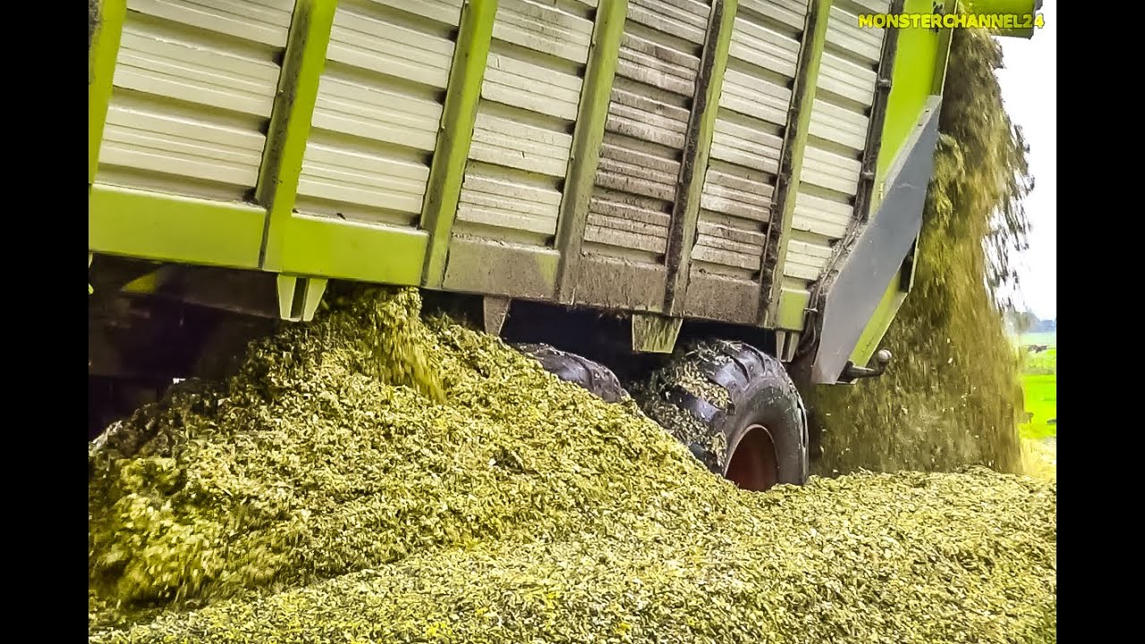 Tractor Trailer STUCK! Recovery by Claas Xerion Tractor! - YouTube