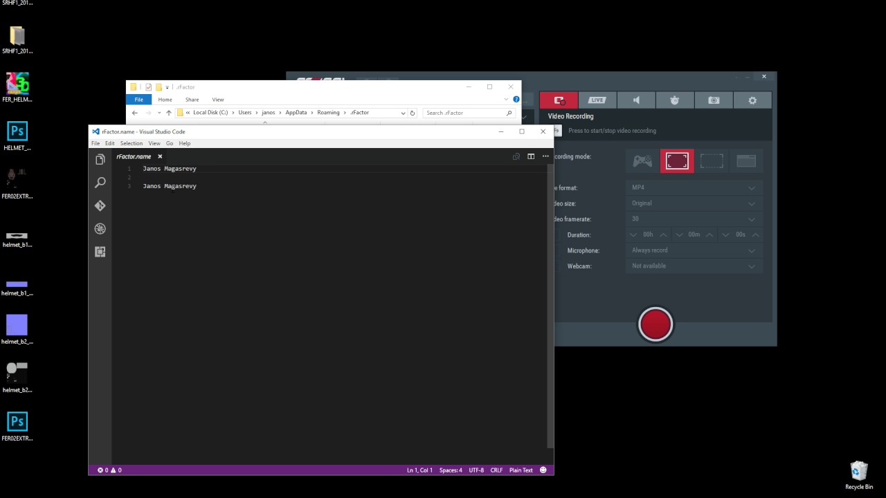 How to change your rFactor 2 driver name in Windows 10 - YouTube