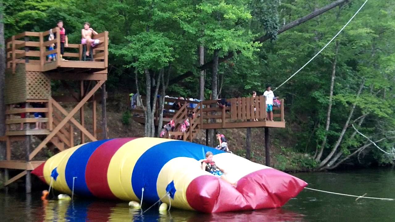 Camp Mac - 2nd 4 Week Term 2012 - Blob & Rope Swing - YouTube