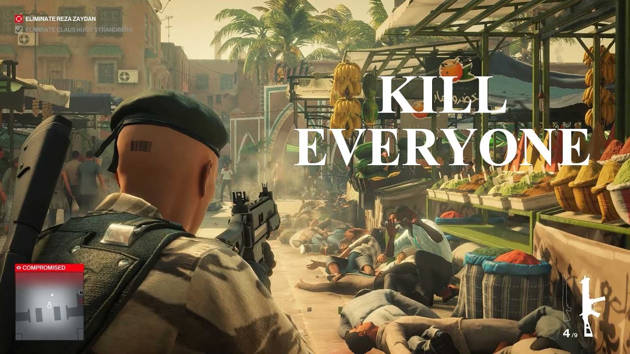 Hitman Kill Everyone in A Gilded Cage Mission || Marrakesh || Claus ...