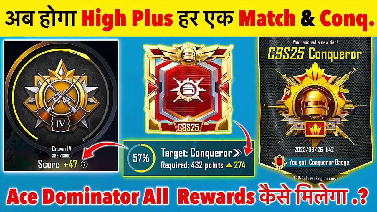 🇮🇳Day 06 - Crown to Conqueror High Plus Strategy🔥| Solo, Duo, Squad ...