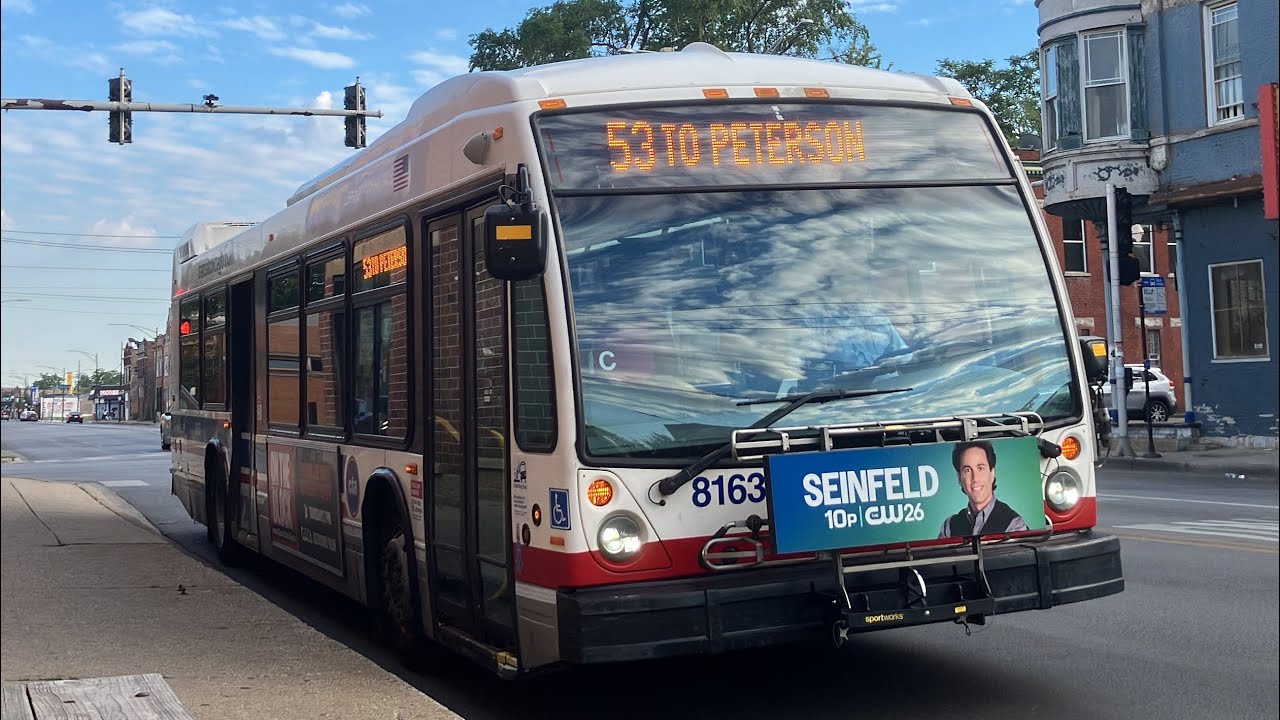 Slow CTA Nova LFS Bus Ride on Bus 8163 on Route 53 Pulaski from 16th ...