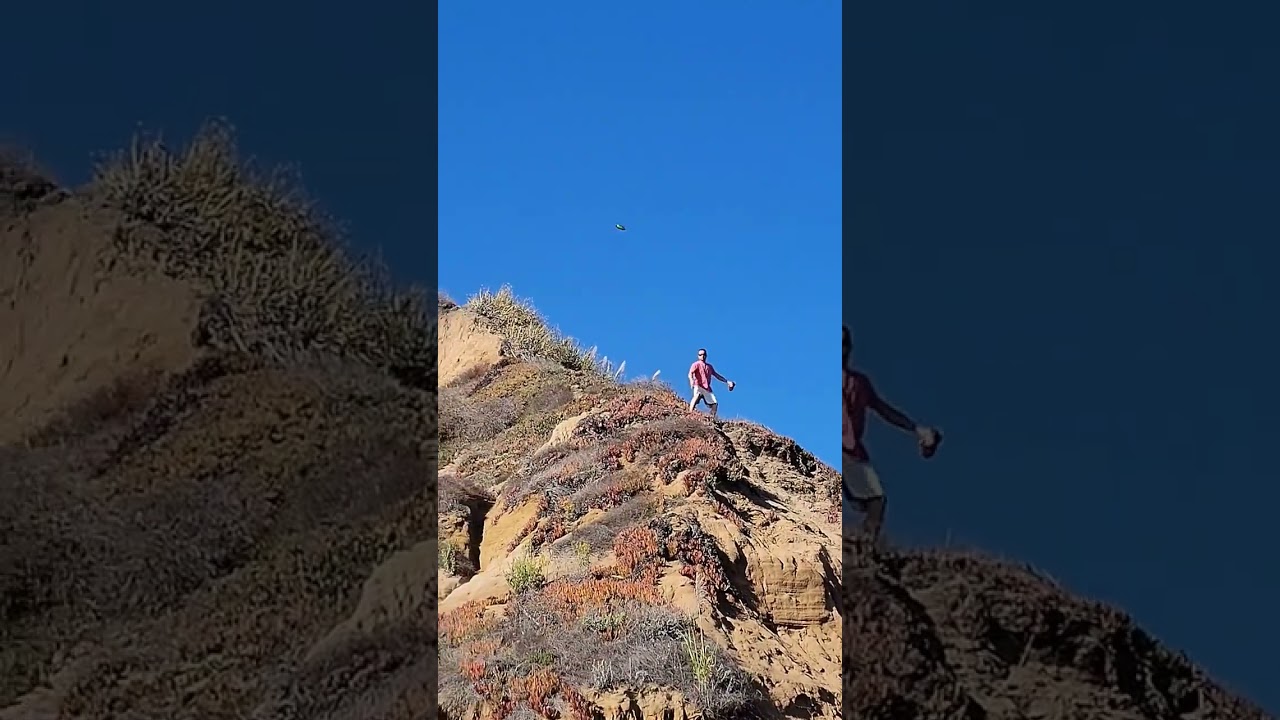 Danger DOG!!! Down Cliff to CATCH FRISBEE Belgian Malinois - YouTube