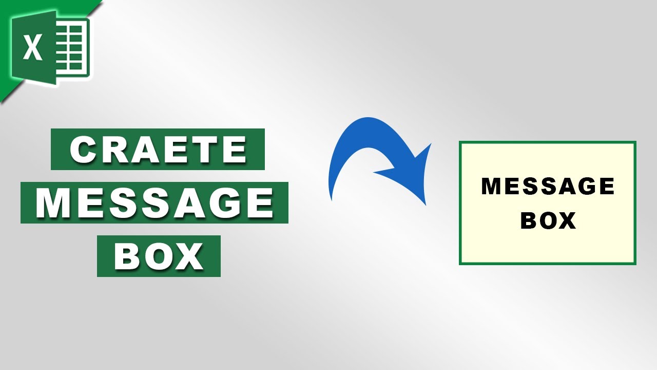 How to create message box in Microsoft Excel - YouTube
