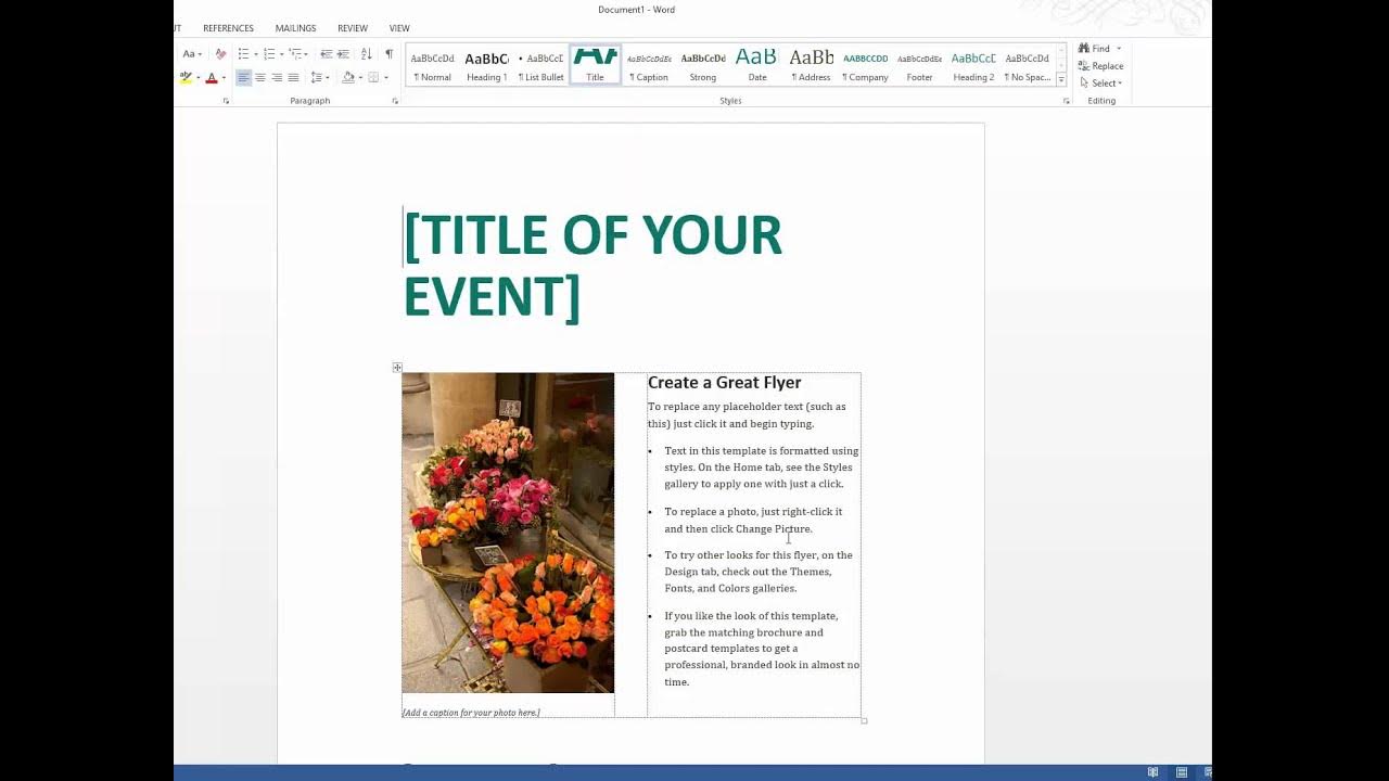 How to Create a Flyer in Microsoft Word - YouTube