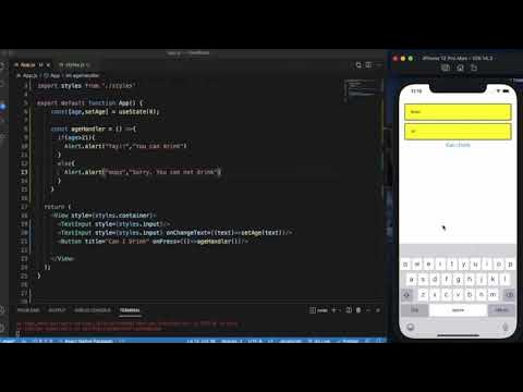 React Native Tutorial 13 - React Native Alert - YouTube