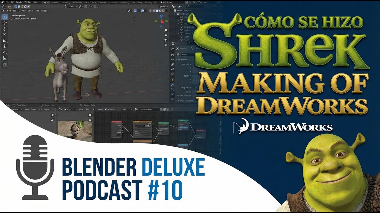 Blender Deluxe Podcast #10 - Cómo se hizo Shrek Making Of Dreamworks ...