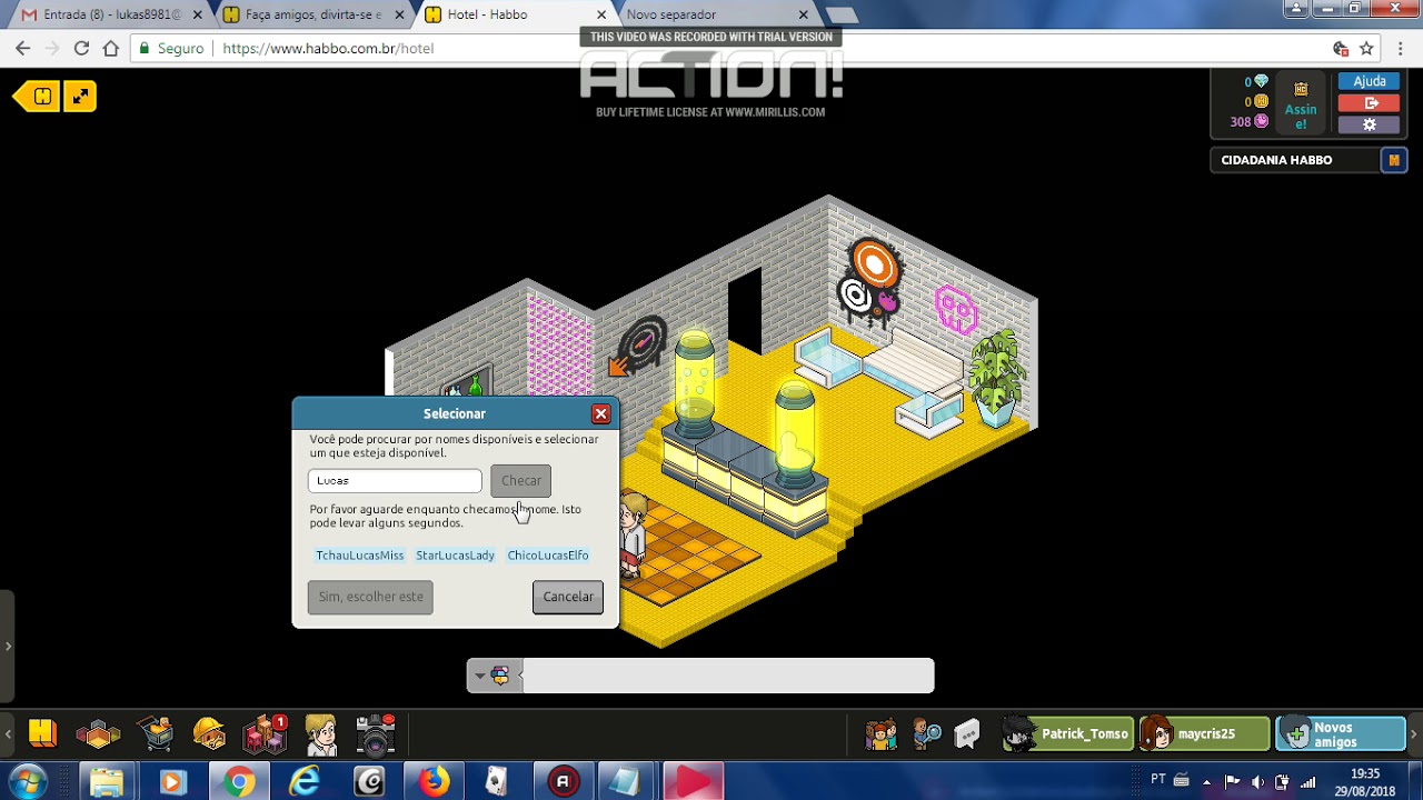 Escolhendo um nome para meu habbo - YouTube