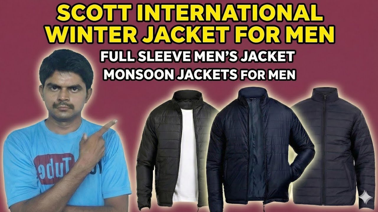 Scott International Winter Jacket for Men, Full Sleeve Jacket Monsoon ...
