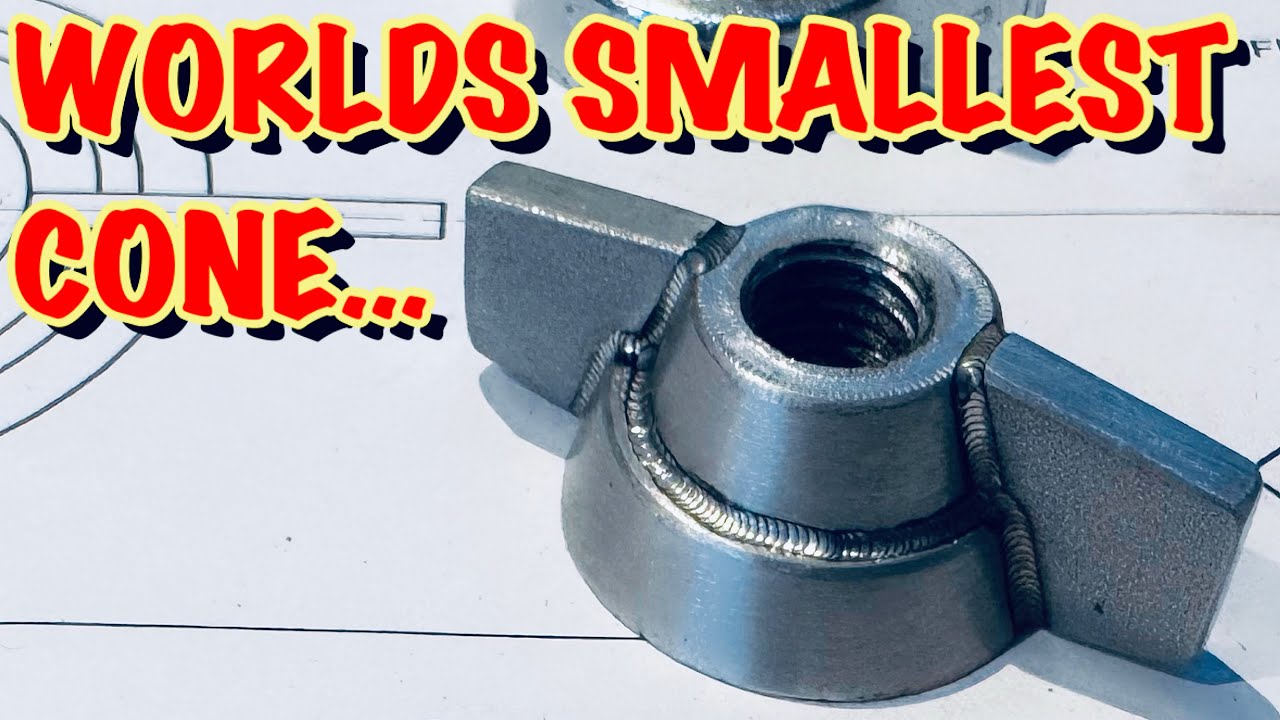 Rolling small sheet metal cones for a Tama wingnut. - YouTube