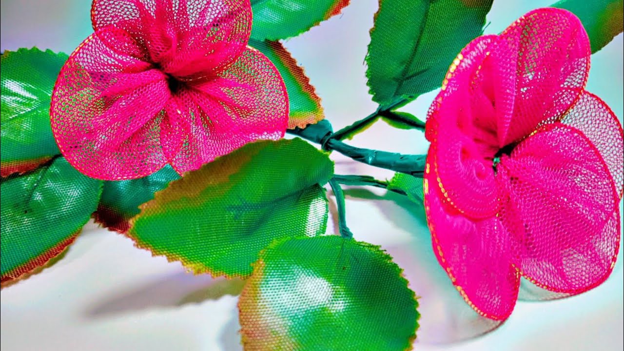 DIY FLOWERS || Flowers FROM NET CLOTHES || DIY Crafts || Handmade ...